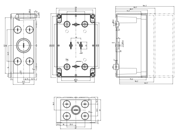 TK enclosure model PS 1811-16-t-m - polystyrene (metric knockouts ...