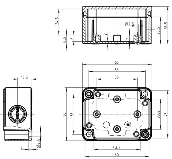 TK enclosure model PC 75-4tm - polycarbonate (metric knockouts) - ITC ...