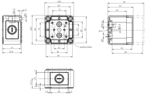 TK enclosure model PC 1809-6-tm - polycarbonate (metric knockouts ...