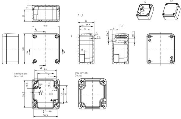 Aluminum enclosure model AL 66-3 - ITC Electrical Components
