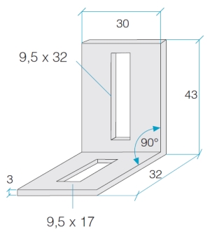 90deg universal bracket - ITC Electrical Components