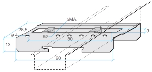 Heavy-duty steel clip (R) for 35 mm rail, 90 mm - ITC Electrical Components