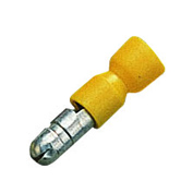 Vinyl insulated male bullet connector AWG12-10 4mm. Yellow - ITC ...