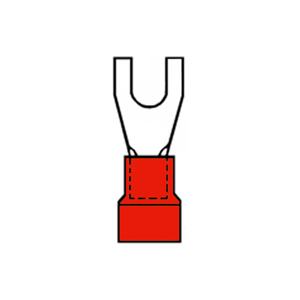 Polycarbonate insulated spade terminal AWG22-16 red 4.3mm. #8 - ITC ...