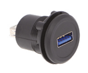 Ø 22mm Panel Interface Connectors, USB 3.0, Plastic, Female to Female ...